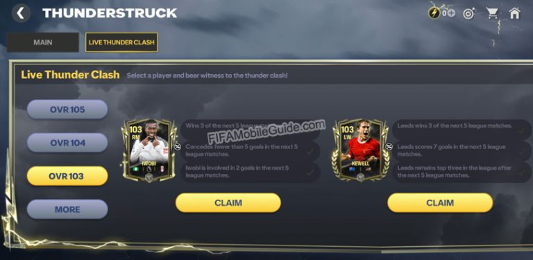 FC Mobile 25: Thunderstruck Event Guide - FIFAMobileGuide.com