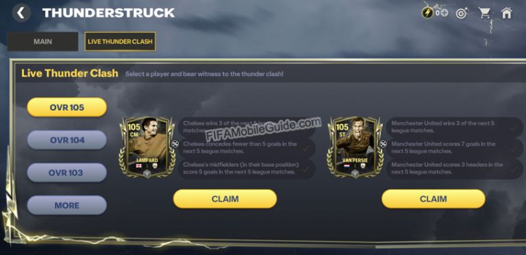 FC Mobile 25: Thunderstruck Event Guide - FIFAMobileGuide.com