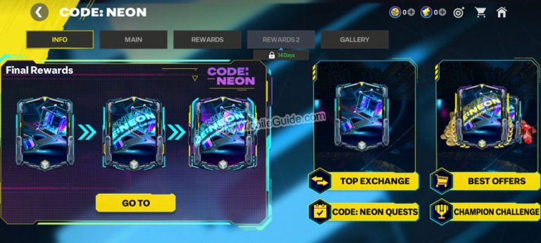 CODE: NEON Event Guide - FIFAMobileGuide.com