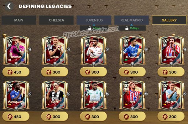 FC Mobile 25: Defining Legacies Event Guide - FIFAMobileGuide.com